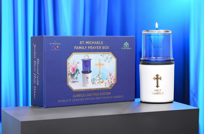 St. Michael’s Smokeless Luxury Prayer Candle Set (18 Candles & 1 Luxur ...